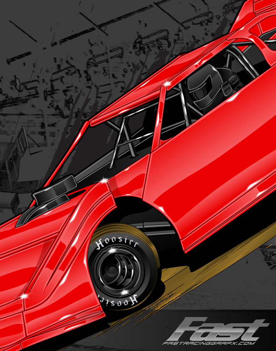 Dirt Late Model #25 | Fast Racing Grafx
