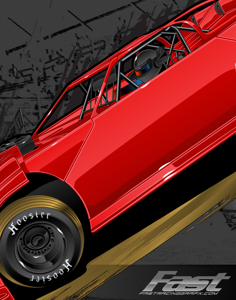 Dirt Late Model #28 | Fast Racing Grafx