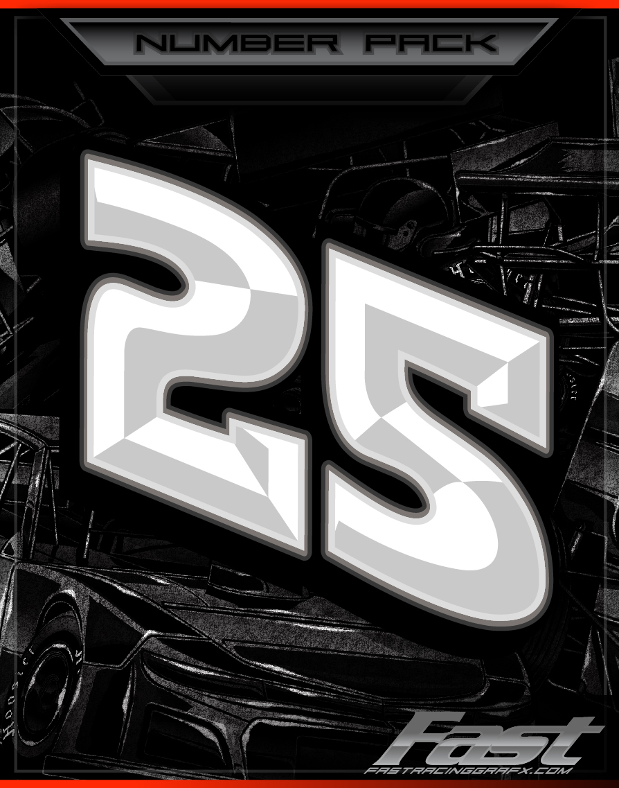 Number Pack #25 | Fast Racing Grafx