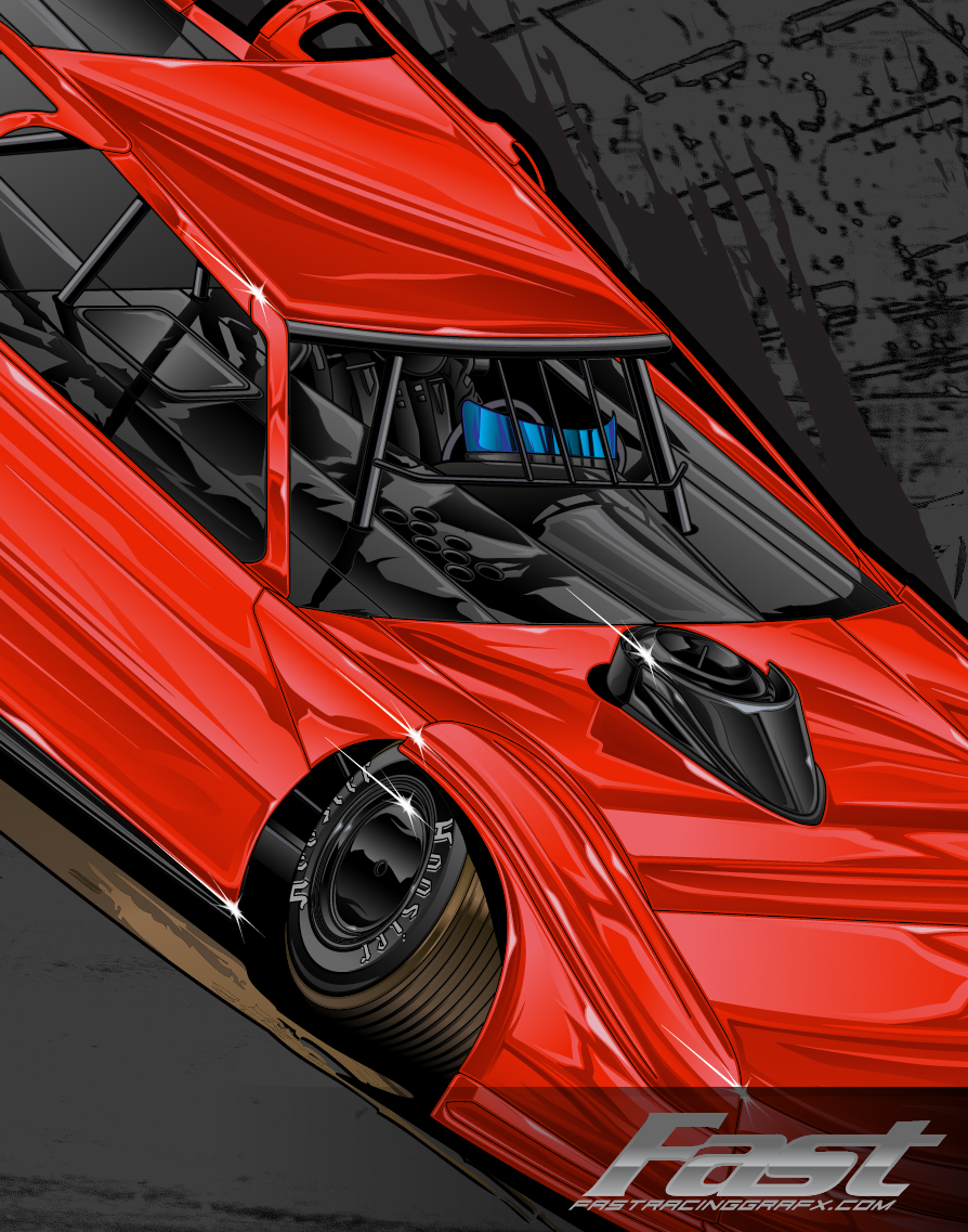 Dirt Late Model #44 | Fast Racing Grafx