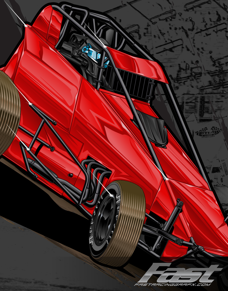 Non Wing Sprint Car #10 | Fast Racing Grafx