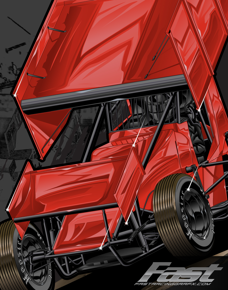 Dirt Sprint Car #27 | Fast Racing Grafx