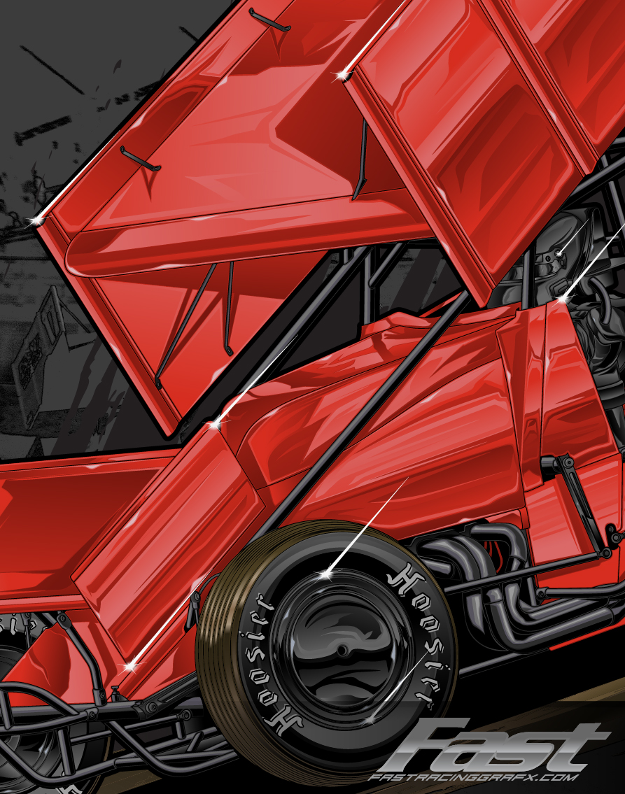 Dirt Sprint Car #28 | Fast Racing Grafx